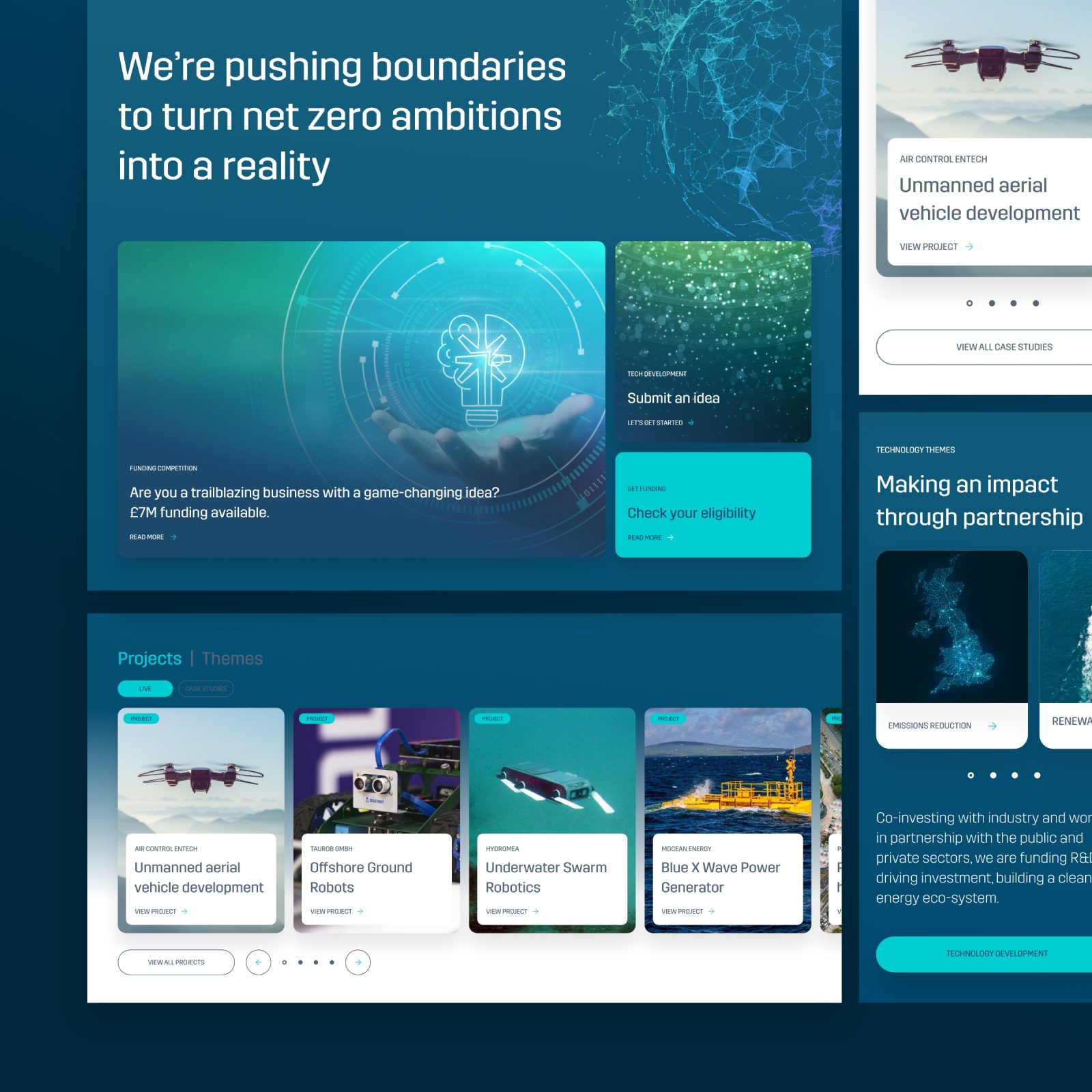 Web design for Net Zero Technology Centre | Hatched London