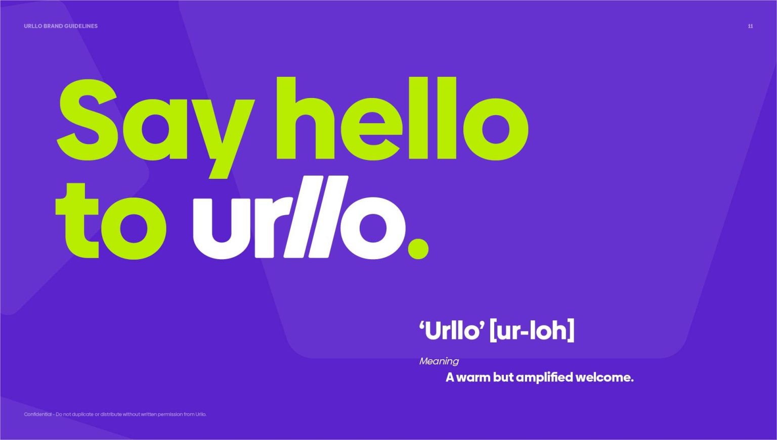 Branding, identity & web design for urllo | Hatched London